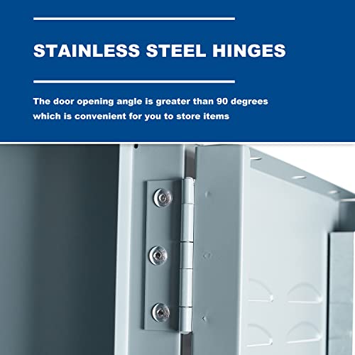 Fesbos Metal Lockers for Employees Steel Storage Locker with 2 Doors for Office School Gym Metal Storage Cabinets for Home, Office, Gym, School