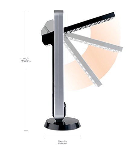 OttLite LED Mobile Task Lamp - Black, Portable, Lightweight, Battery-Operated, Carrying Handle