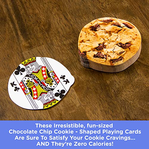 GAMAGO Cookie Playing Cards - Cookie Shaped Deck of Cards to Play Your Favorite Card Games for Birthdays, Stocking Stuffers, White Elephant