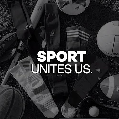 adidas 5-Star Team Cushioned Crew Socks (1-Pair), White/Black, Medium