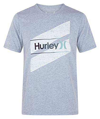 Hurley mens Icon Slash Gradient T-shirt T Shirt, Heather Grey, Large US