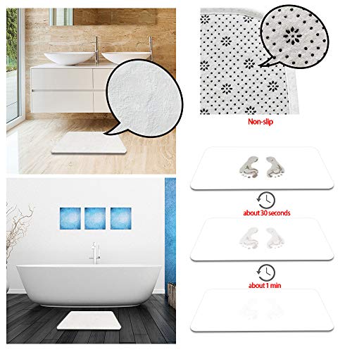 CHui DECOR Red Gray Bath Mat Modern Abstract Geometric Wavy Circles Swirls Striped Contemporary Minimalist Soft Microfiber Memory Foam Non Slip Backing Bathroom Rugs