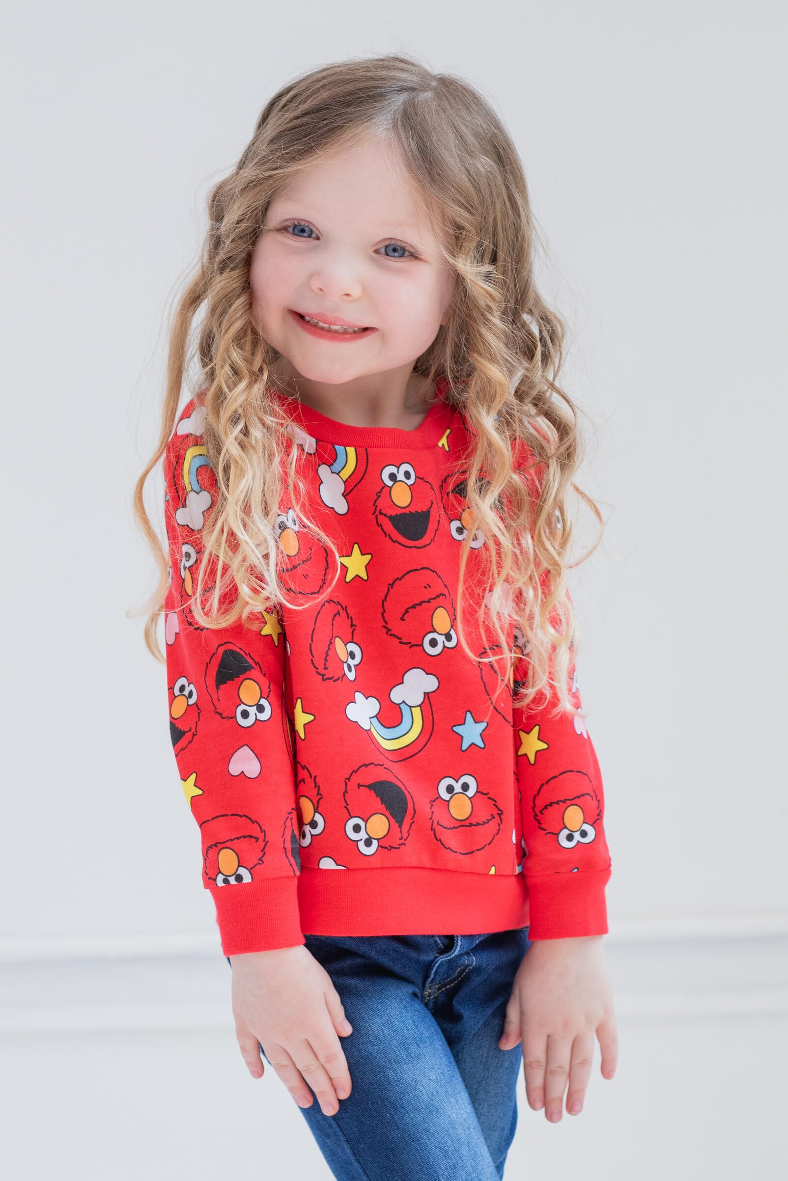 Sesame Street Elmo Toddler Girls Sweatshirt Red 2T