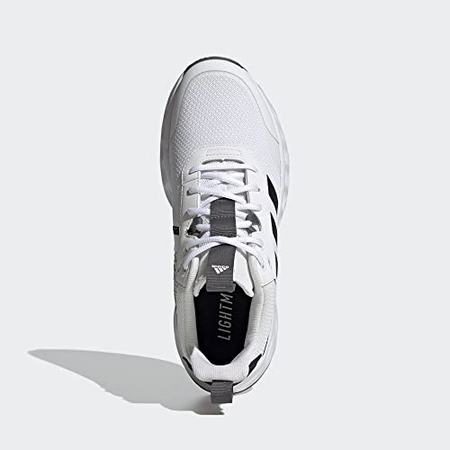 adidas Men's Own The Game 2.0 Basketball Shoe, White/Black/Grey, 9