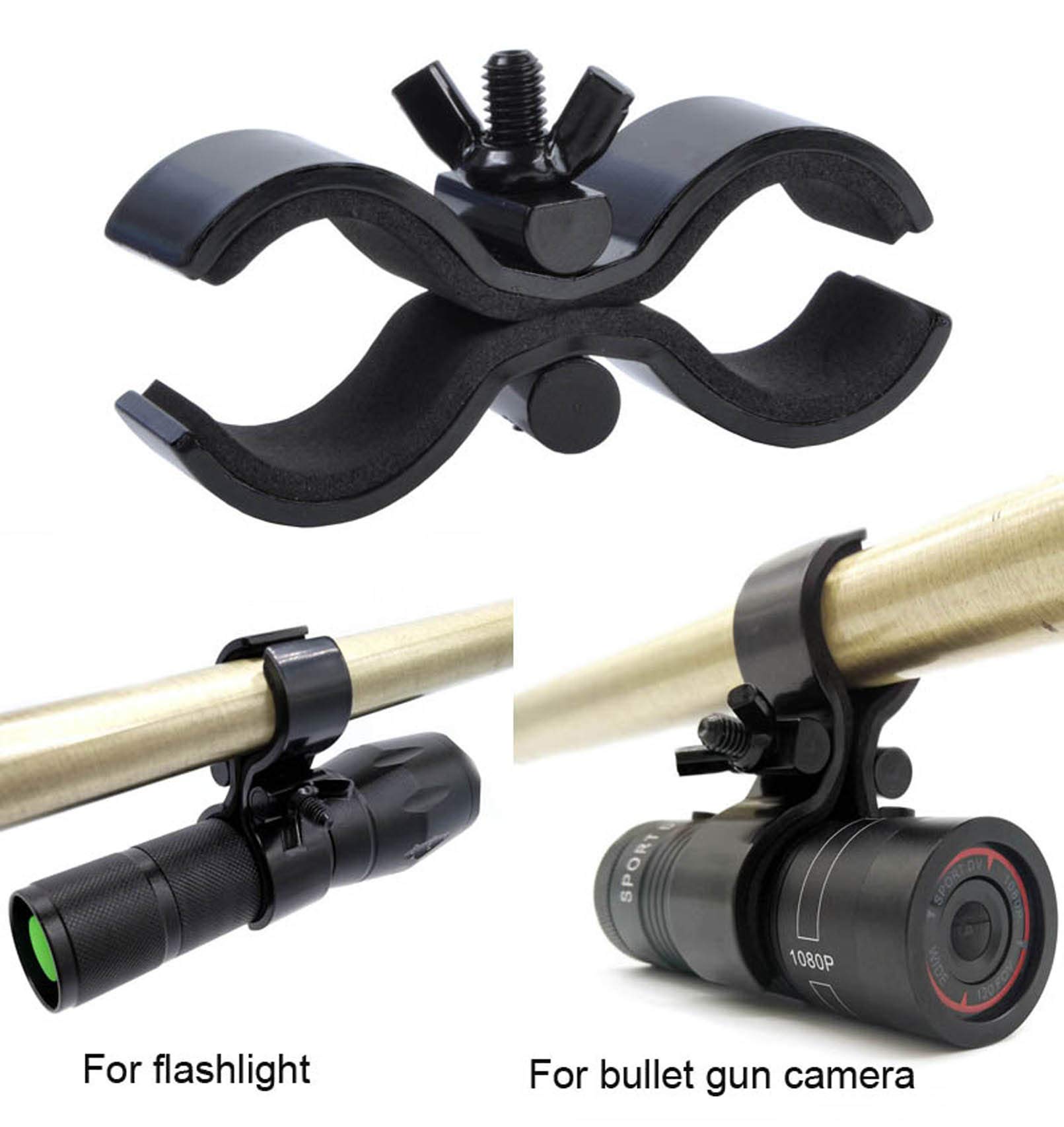 ABLEBRO Gun Scopes Airsoft Rifles Mount Helmet Camera Durable Quick Release Flashlight Mount for Long Gun Rifle High Profile Holder Torch Barrel Clamp Flexible fit for 12-40 mm Tube Scope Riser Mount