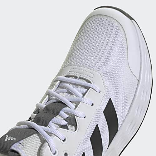 adidas Men's Own The Game 2.0 Basketball Shoe, White/Black/Grey, 9