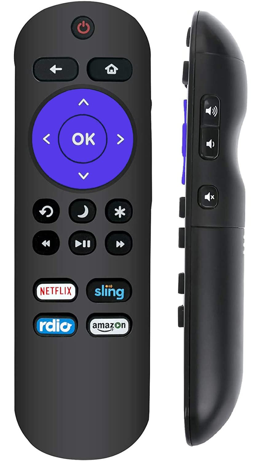Universal Replacement Roku TV Remote, Compatible with Onn/TCL/Haier/Hitachi/LG/Sanyo/JVC/Magnavox/RCA/Philips/Westinghouse/Element Roku Built-in Smart TV