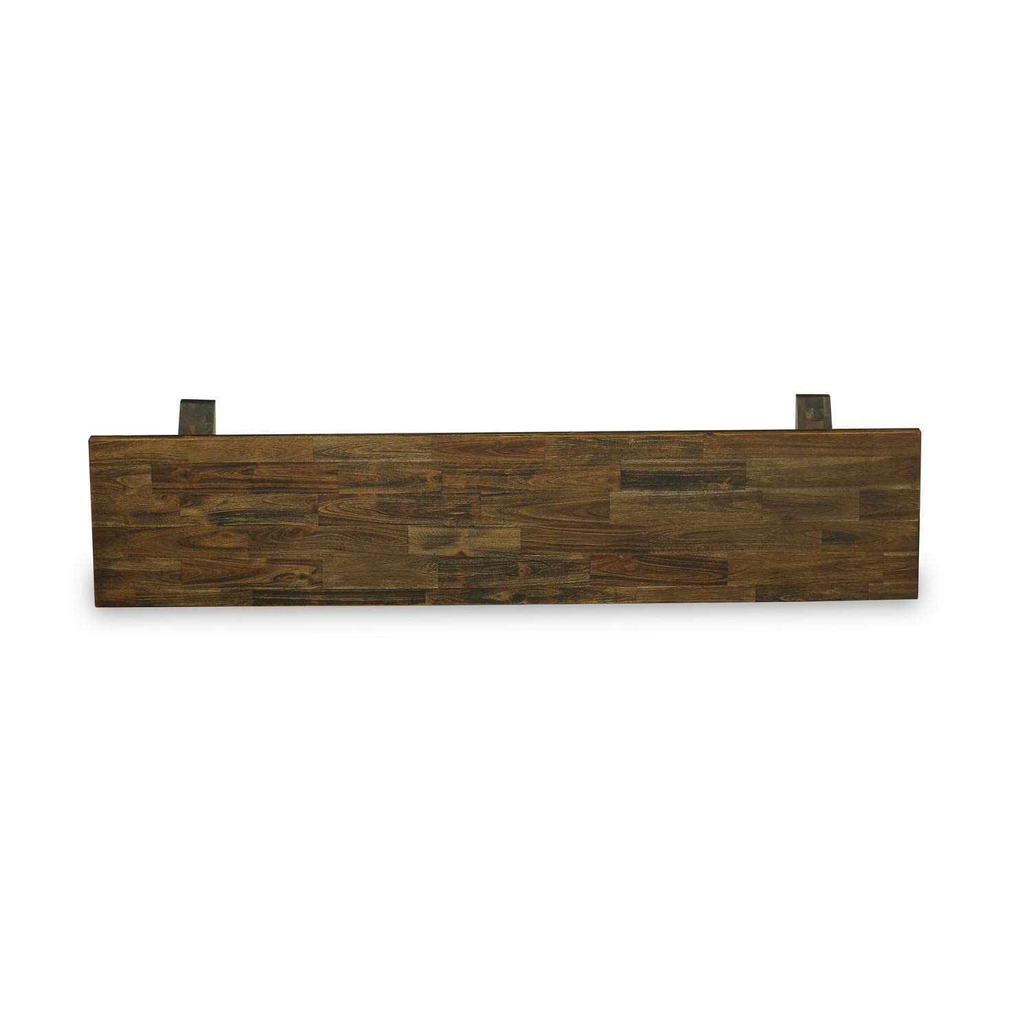 East West Furniture XB776 X-Style Modern Kitchen Bench with Wooden Seat, 60x15x18 Inch, Multi-Color