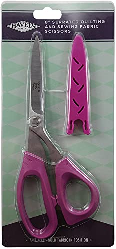 Havel's 30212 Serrated Fabric Scissors, 8-Inch , Pink