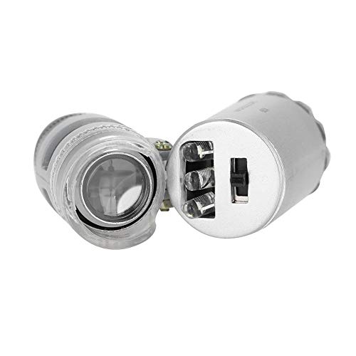 Semme Jewelry Magnifier, 60X Mini Microscope Pocket Magnifier Loupe Magnifying with LED UV Ligh for Jewelry, Diamonds, Gems, Coins, Engravings