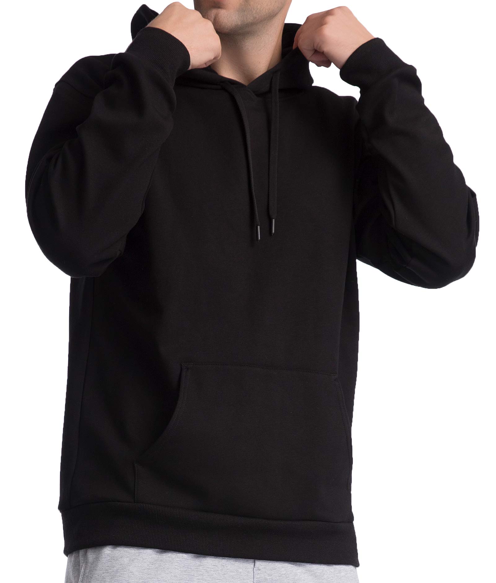 THE GYM PEOPLE Men's Hoodie, 609 Black(Fleece Lined), X-Large