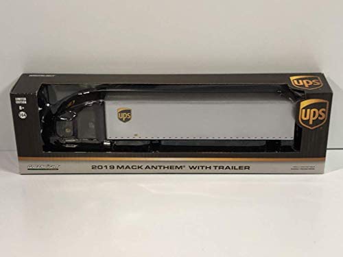 Mack 1/64 2019 Anthem Semi w/ Box Trailer, United Parcel Service (UPS), Greenlight