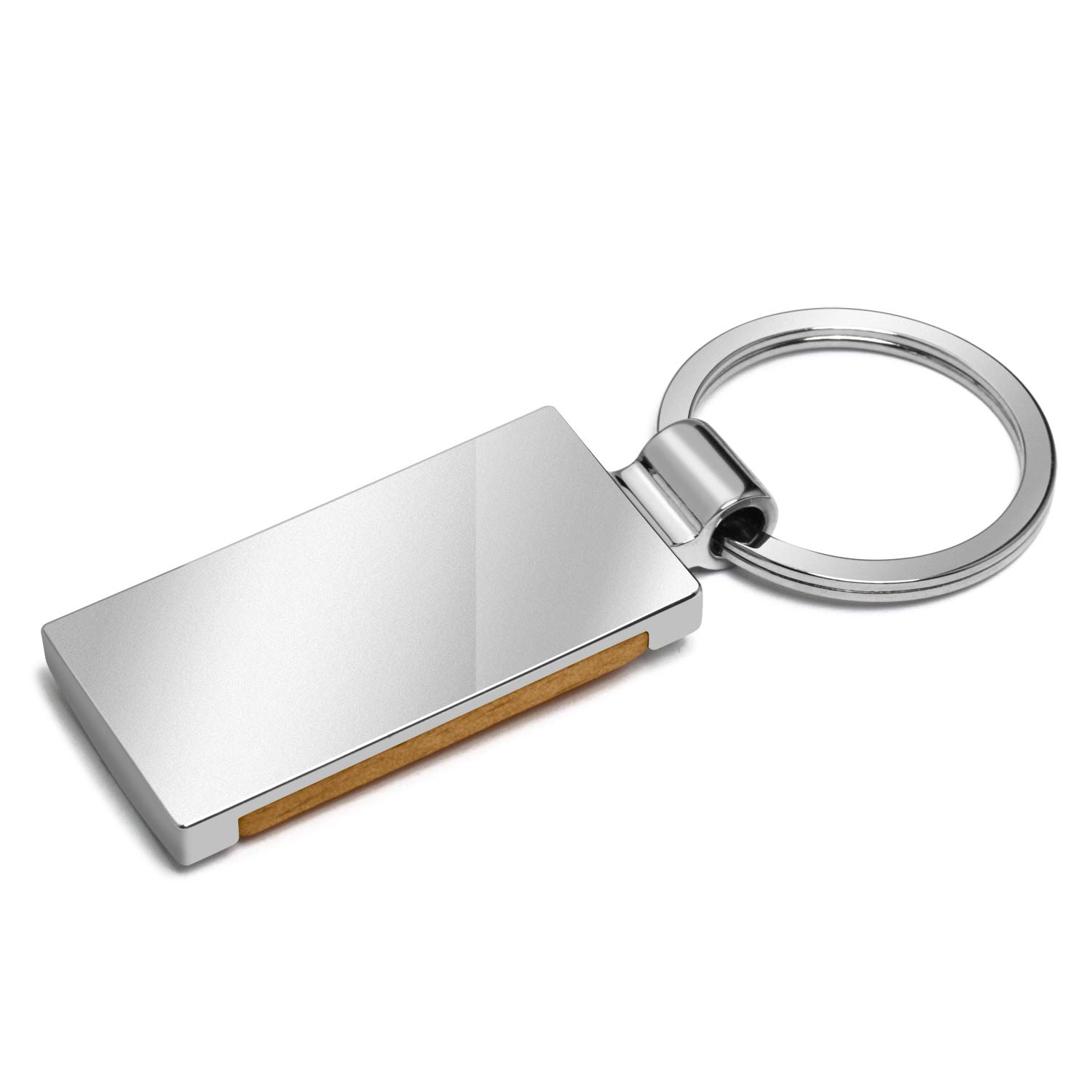 iPick Image Made for Honda Civic Si Laser Engraved Maple Wood Chrome Metal Trim Key Chain