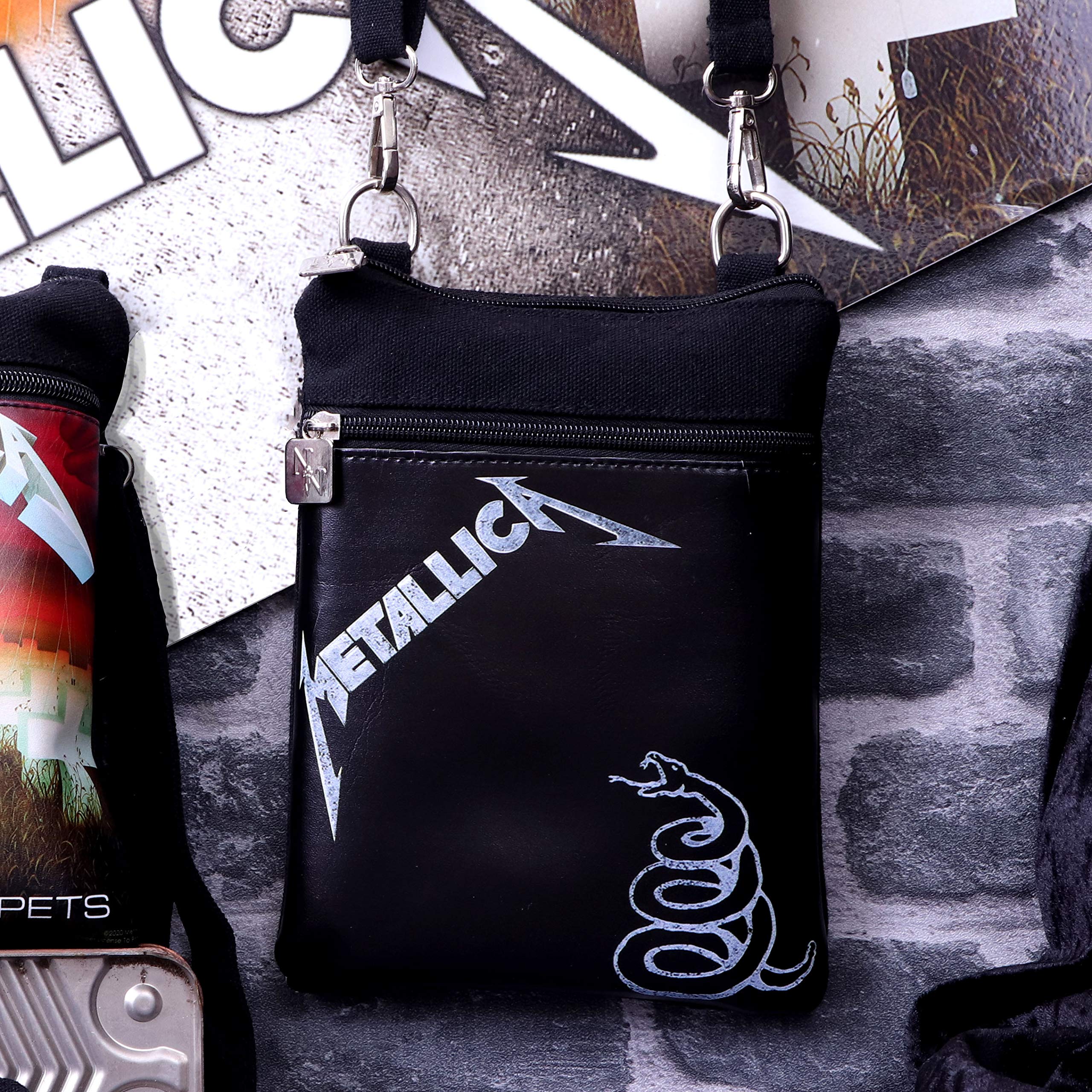 Nemesis Now Officially Licensed Metallica The Black Album Shoulder Bag, Stone, 23cm, B5380S0