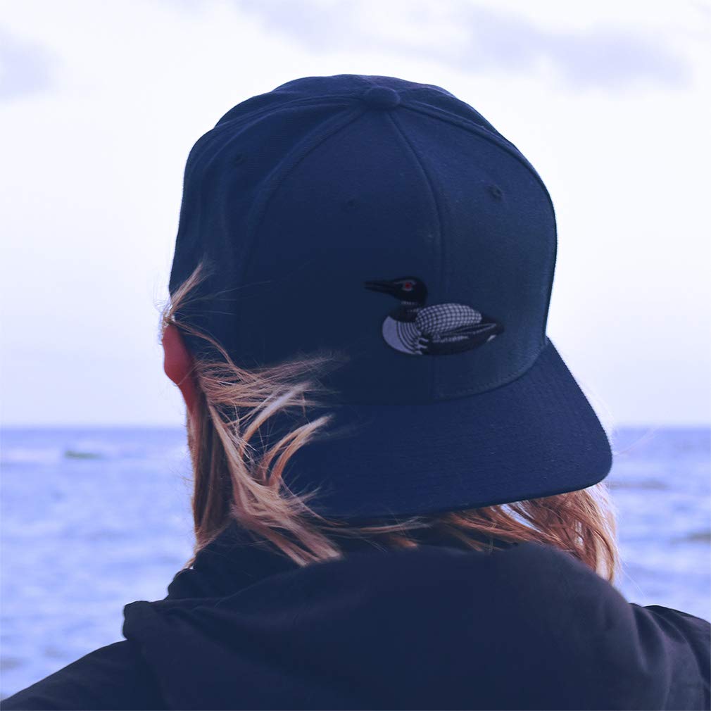 Baseball Cap Loon Embroidery Animals Birds Acrylic Hats for Men & Women Strap Closure Khaki Design Only