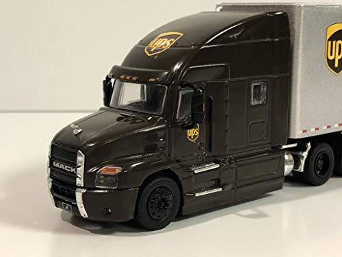 Mack 1/64 2019 Anthem Semi w/ Box Trailer, United Parcel Service (UPS), Greenlight