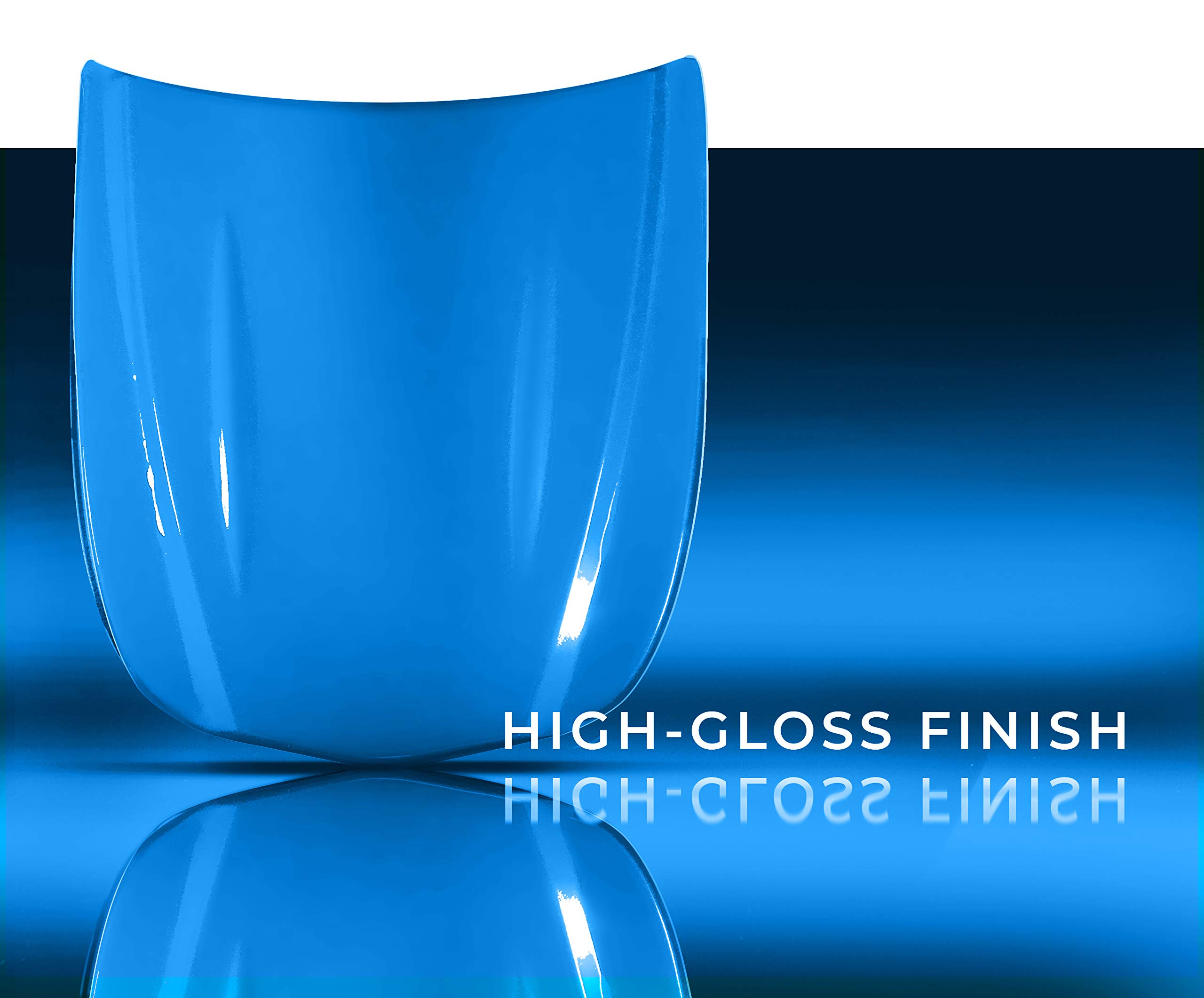 VViViD+ Ultra Gloss Smurf Blue Vinyl Car Wrap Premium Paint Replacement Film Roll with Nano Air Release Technology, Stretchable Protective Cap Liner, Self Adhesive, Indoor Outdoor (1ft x 5ft)