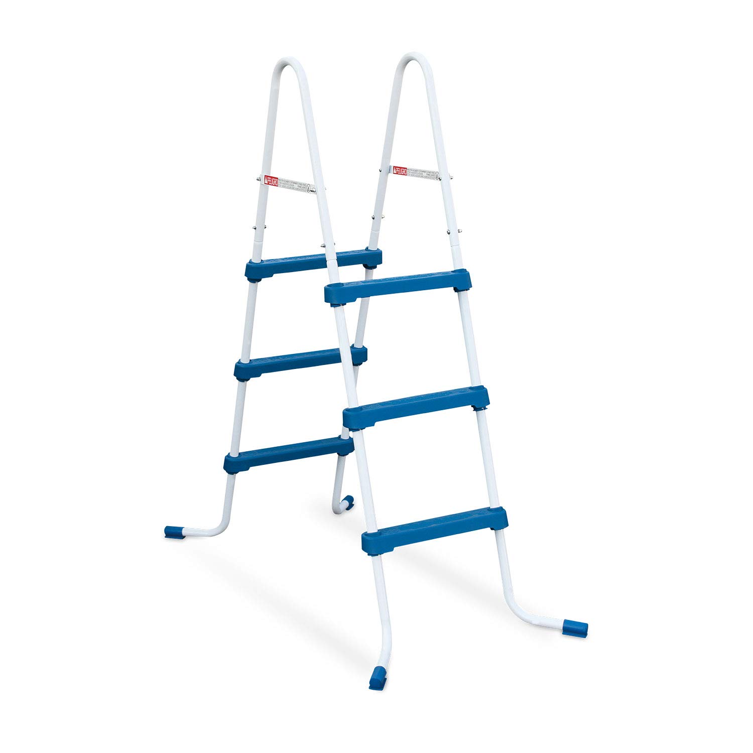 Summer Waves 42 Inch SureStep 3 Step Heavy Duty Steel Outdoor Above Ground Swimming Pool Ladder