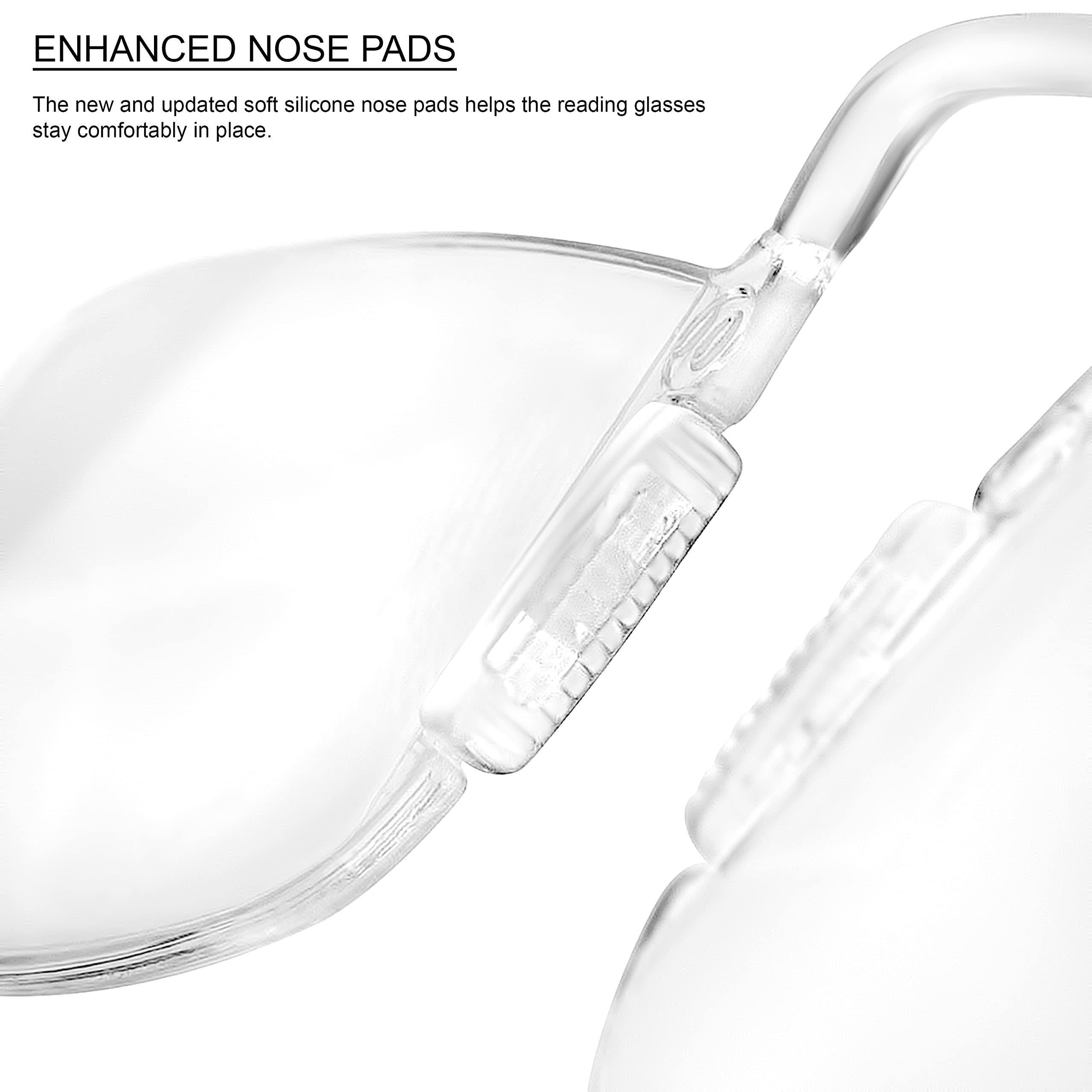 Noble Small Reading Glasses (3 Pack) - Rimless Readers with 3 Wallet Credit Card Holders and 1 Cell Phone Case - Pocket Magnifying Cheaters for Men and Women (+2.00)