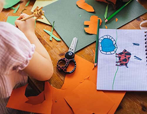 Fiskars Children's Animal Scissors with Ladybird Motif, From 4 Years, Length: 13 cm, For Right and Left Handers, Stainless Steel Blade/Plastic Handles, Red, 1004612