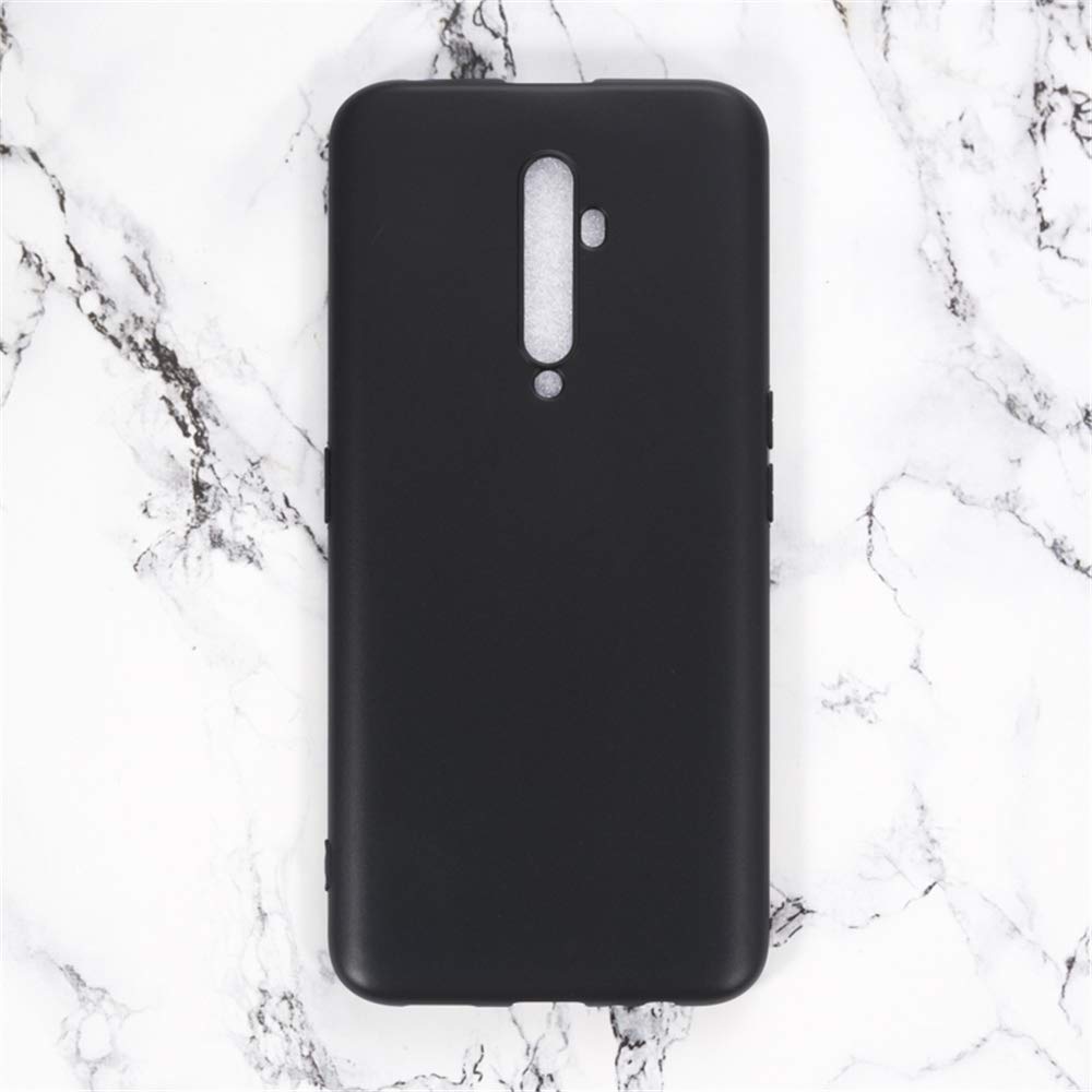Shantime Oppo Reno 2Z Case, Scratch Resistant Soft TPU Back Cover Shockproof Silicone Gel Rubber Bumper Anti-Fingerprints Full-Body Protective Case Cover for Oppo Reno 2F (Black)