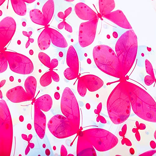 Small Plastic Merchandise Bag for Business, Plastic Shopping Bag with Handle, Retail Bag, Poly Die Cut Bag from ysmile, 1.5 mil 100 ct, 5.9x7.8" - Butterfly