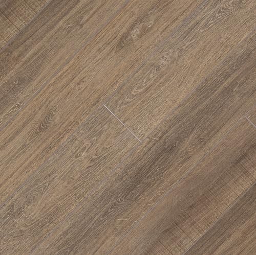 MSI Rutledge 20MIL Luxury Vinyl Flooring, Rigid Core Planks, LVT Tile, Click Lock Floating Floor, Waterproof LVT, Wood Grain Finish, Sample, Walnut Hill Brown