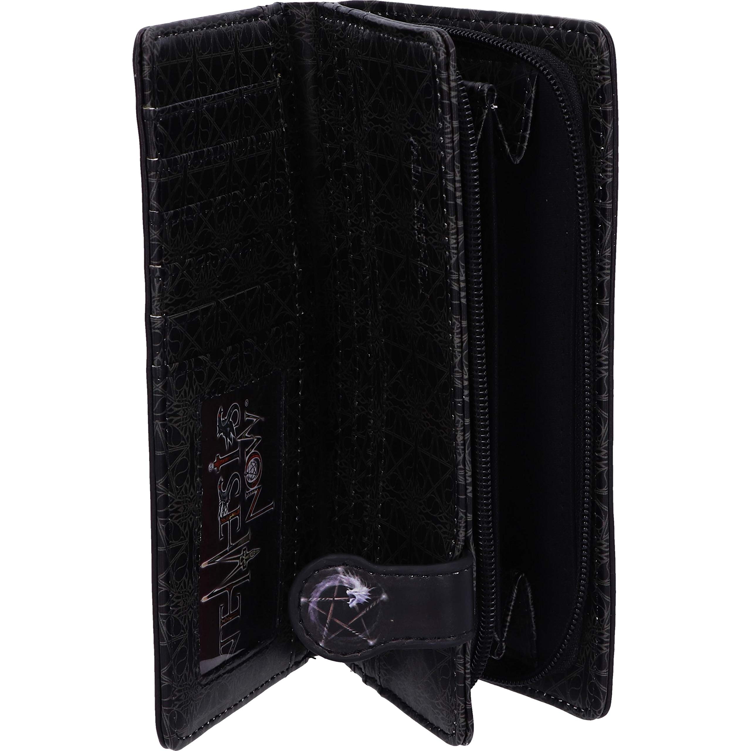 Nemesis Now Anne Stokes The Summoning Witch and Dragon Embossed Purse, Black, 18.5cm, Polyurethane