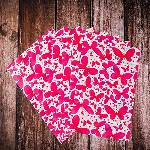 Small Plastic Merchandise Bag for Business, Plastic Shopping Bag with Handle, Retail Bag, Poly Die Cut Bag from ysmile, 1.5 mil 100 ct, 5.9x7.8" - Butterfly