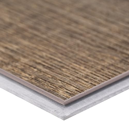 MSI Rutledge 20MIL Luxury Vinyl Flooring, Rigid Core Planks, LVT Tile, Click Lock Floating Floor, Waterproof LVT, Wood Grain Finish, Sample, Walnut Hill Brown