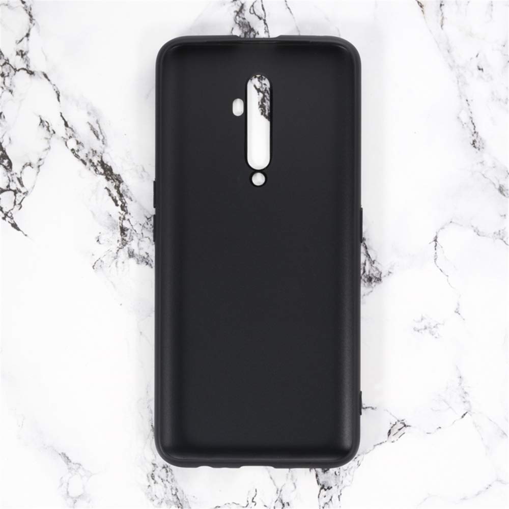 Shantime Oppo Reno 2Z Case, Scratch Resistant Soft TPU Back Cover Shockproof Silicone Gel Rubber Bumper Anti-Fingerprints Full-Body Protective Case Cover for Oppo Reno 2F (Black)