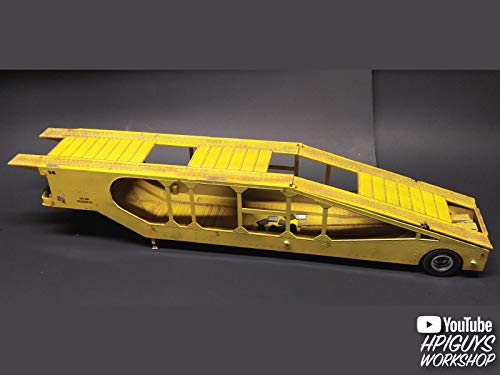 AMT 5-Car Haulaway Trailer 1/25th Scale Model Kit, White (AMT1193)