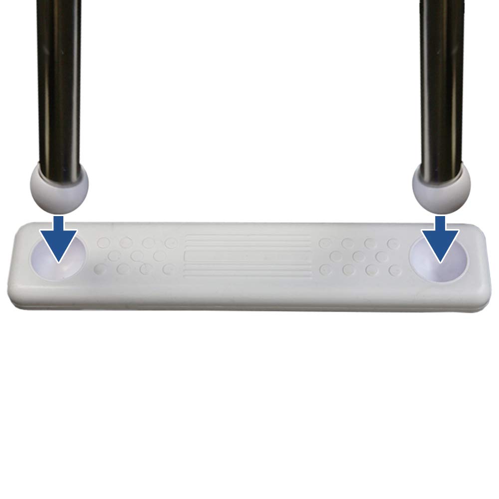 Aqua Select Stainless Steel in-Pool Ladder with Resin Steps | Stainless Steel Handrails | Fit Up to 54-in Deep Pools | 225 Lb Capacity