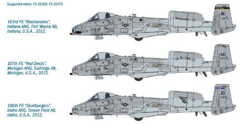 Italeri 2725S A-10C Blacksnakes Model Aircraft 1: 48
