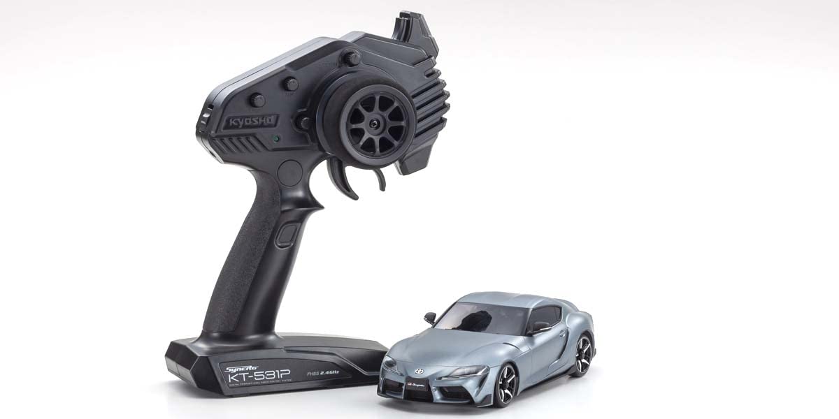 Kyosho Mini-Z AWD Toyota GR Supra Matte Storm Gray Metallic Readyset 32619GM