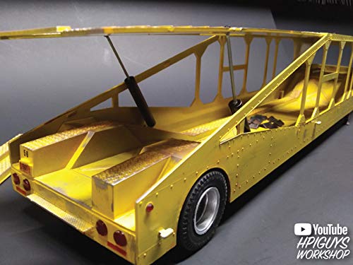 AMT 5-Car Haulaway Trailer 1/25th Scale Model Kit, White (AMT1193)