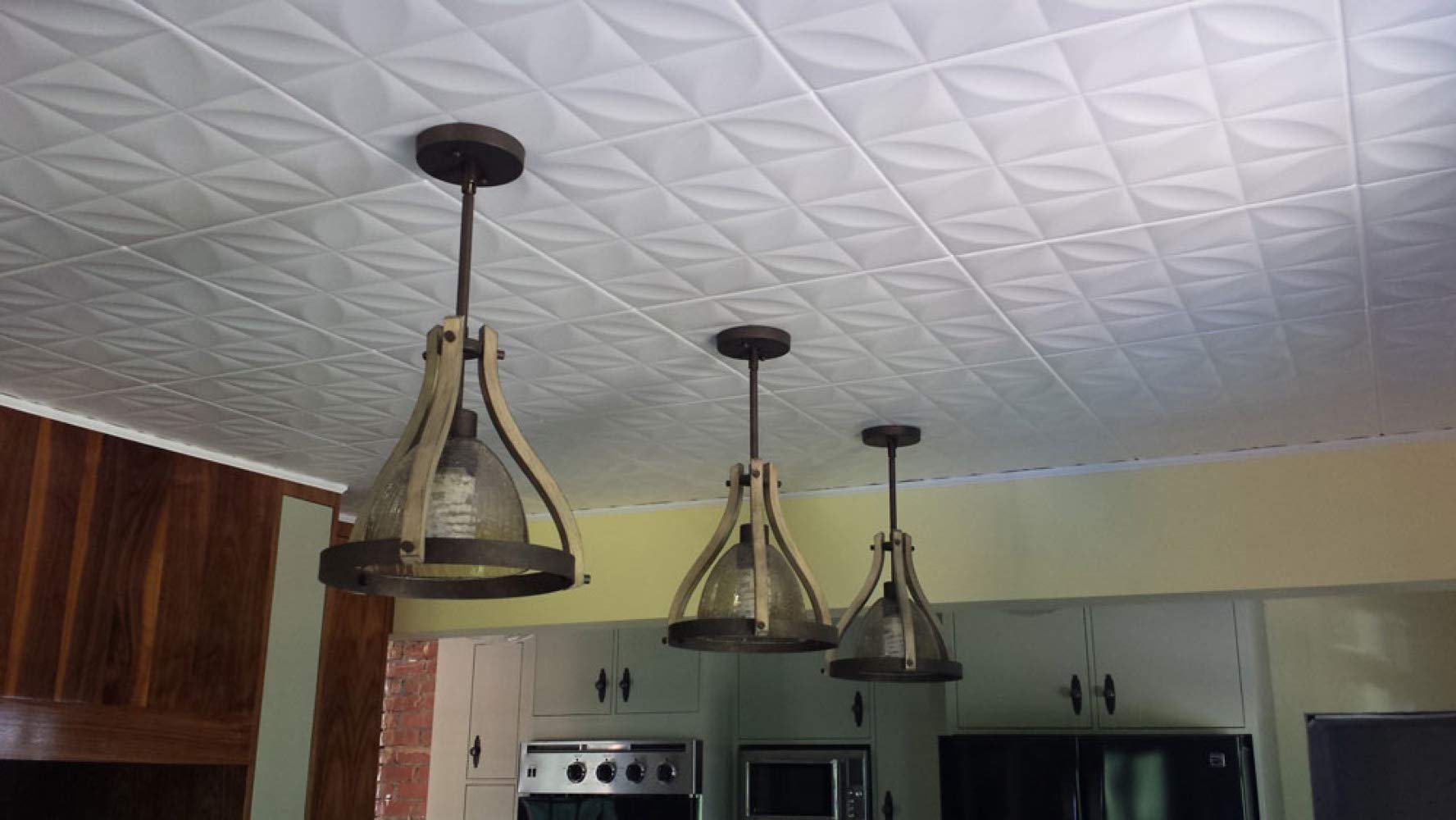 A La Maison Ceilings R103 Perceptions Foam Glue-up Ceiling Tile (256 sq. ft./Covers), Pack of 96, Plain White
