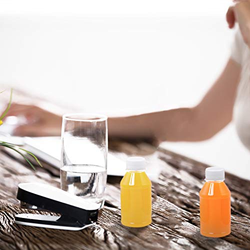 Aneco 30 Pack 4 Ounce Empty Plastic Juice Bottles Reusable Drink Containers with Lids Ideal for Storing Juices, Water and Other Homemade Beverages