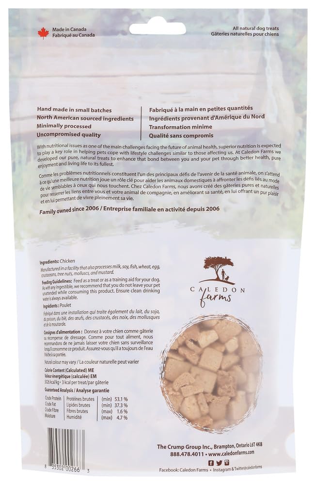 Caledon Farms Chicken Morsels Dog Treats: 125G/4.4OZ