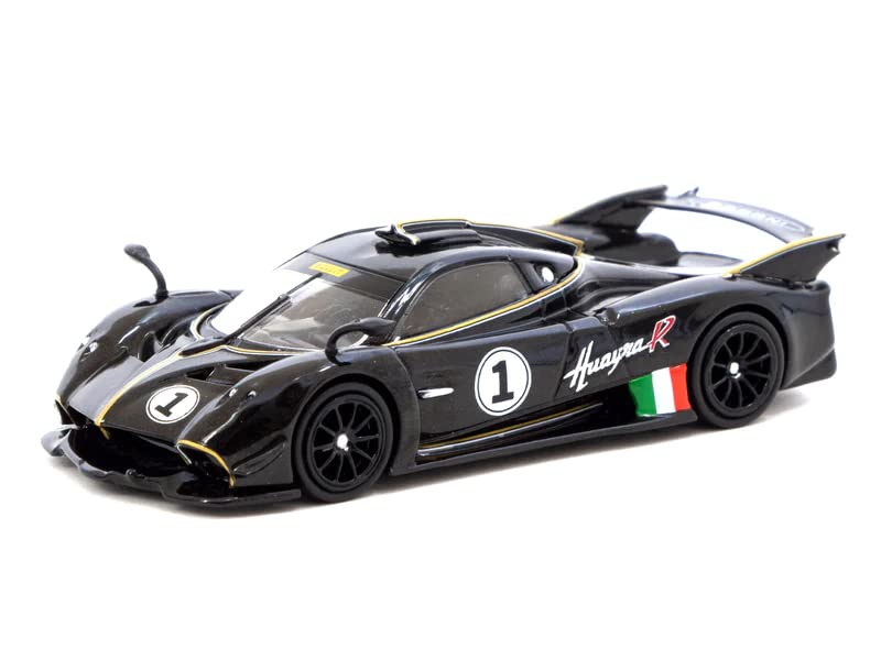 Pagani Huayra R #1 Nero Oro Black Global64 Series 1/64 Diecast Model Car by Tarmac Works T64G-TL035-BK