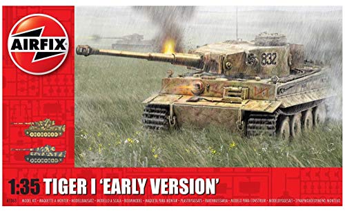 Airfix Tiger I 'Early Version' 1:35 WWII Military Tank Armor Plastic Model Kit A1363