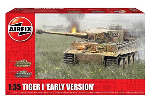 Airfix Tiger I 'Early Version' 1:35 WWII Military Tank Armor Plastic Model Kit A1363