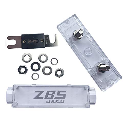 ZBSJAKU 0/2/4/8 Gauge AWG 150 Amp ANL Fuse Holder Wire Inline Fuse for Car Audio (150A) (2 Packs)
