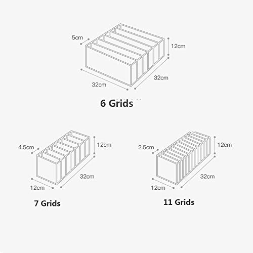 BADASS SHARKS Underwear Organizer 3 Set Foldable Bra Underwear Organizer Drawer Divider Storage Organizer for Underwear Socks Ties Bras Women Underwear Storage Compartment Box