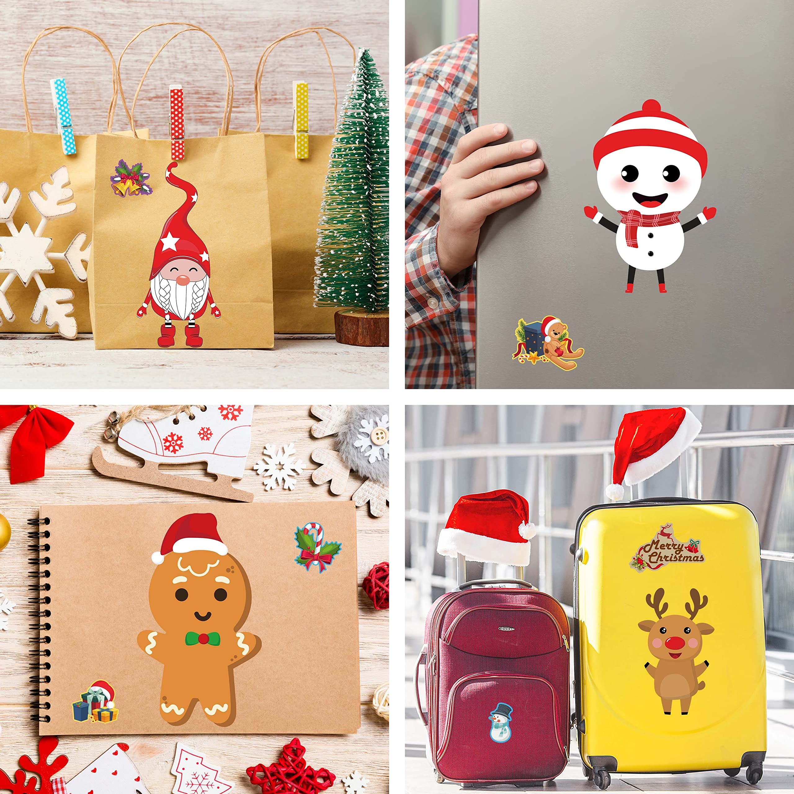 Funnlot Christmas Stickers for Kids - Make Your Own Stickers Game and Activities for Toddlers - 30PCS Christmas Craft Kits