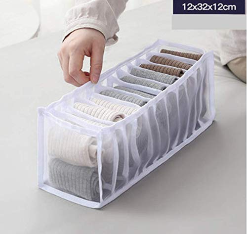BADASS SHARKS Underwear Organizer 3 Set Foldable Bra Underwear Organizer Drawer Divider Storage Organizer for Underwear Socks Ties Bras Women Underwear Storage Compartment Box