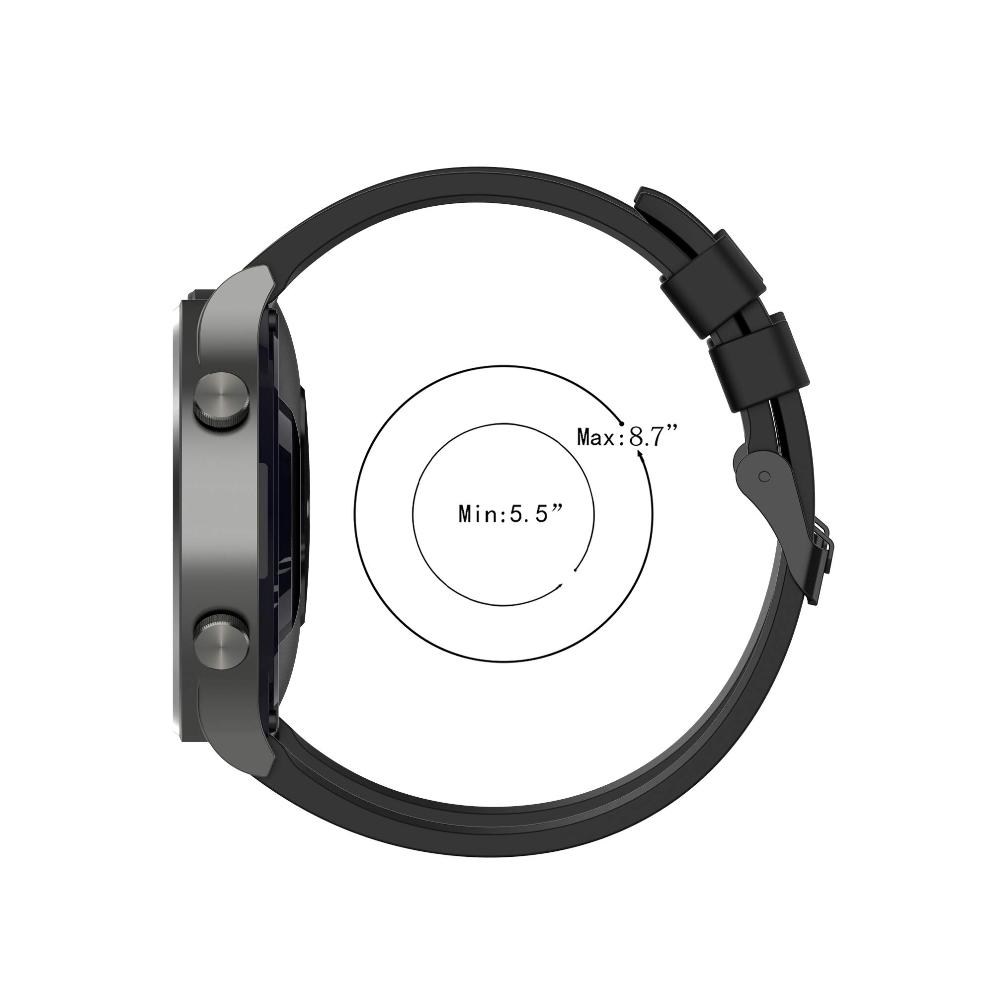 FitTurn Band Compatible with Huawei Watch GT 2 Pro/GT 2e/GT 46mm/GT2 46mm/GT Active/Replacement Straps Silicone Bands Bracelet Watch Band Accessory Band for Huawei Watch GT 2 Pro (Seven Colors-A)