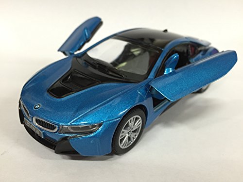 KiNSMART BMW i8 SetOf4 5" 1:36 Scale Die Cast Metal Model Toy Car w/ Pullback Action