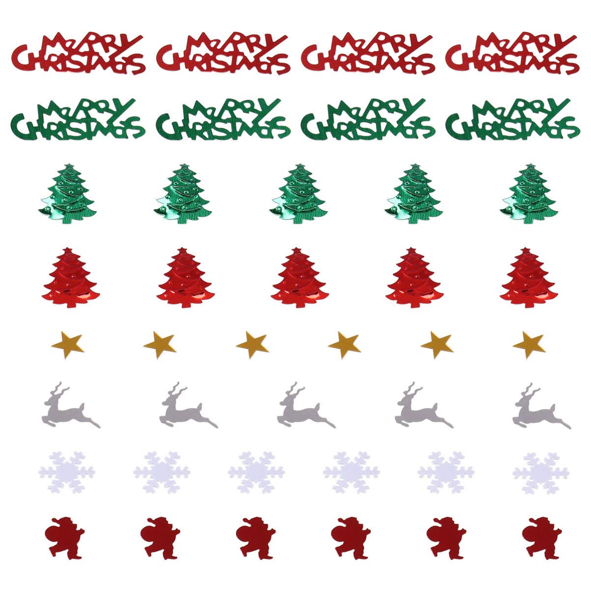2 Christmas Decoration Confetti Desk Stuff Desk Decorations Flash Suit Holiday Table Confetti Christmas Throwing Multicolored Foil Confetti Xmas Sequin Confetti Adorable Confetti