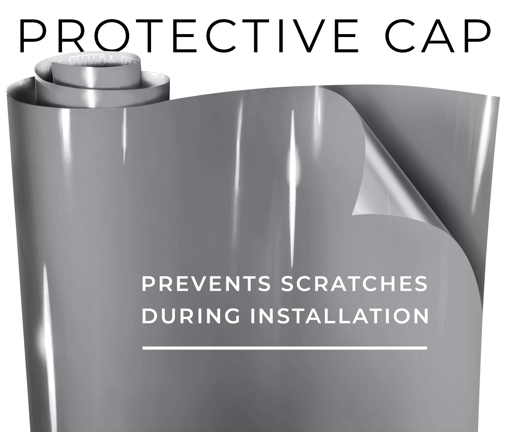 VViViD+ Ultra Gloss Nardo Dark Grey Vinyl Car Wrap Premium Paint Replacement Film Roll with Nano Air Release Technology, Stretchable Protective Cap Liner, Self Adhesive (25ft x 5ft)